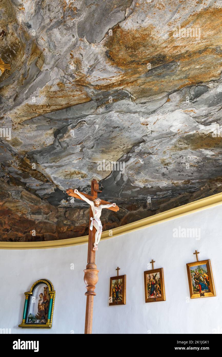 Chapel interior in a rock cave Stock Photo - Alamy