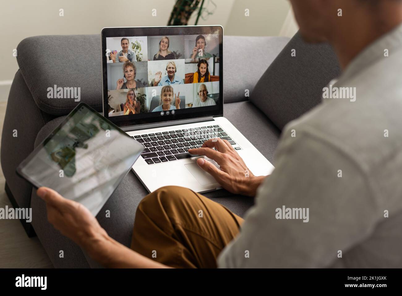 Online Video Conference Business Interview Call Or Webinar Stock Photo ...