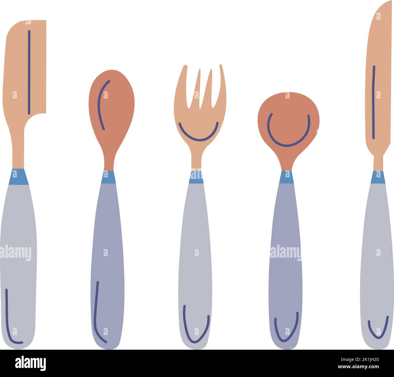 Knives, forks, and spoons, kitchenware cutlery Stock Vector Image & Art ...