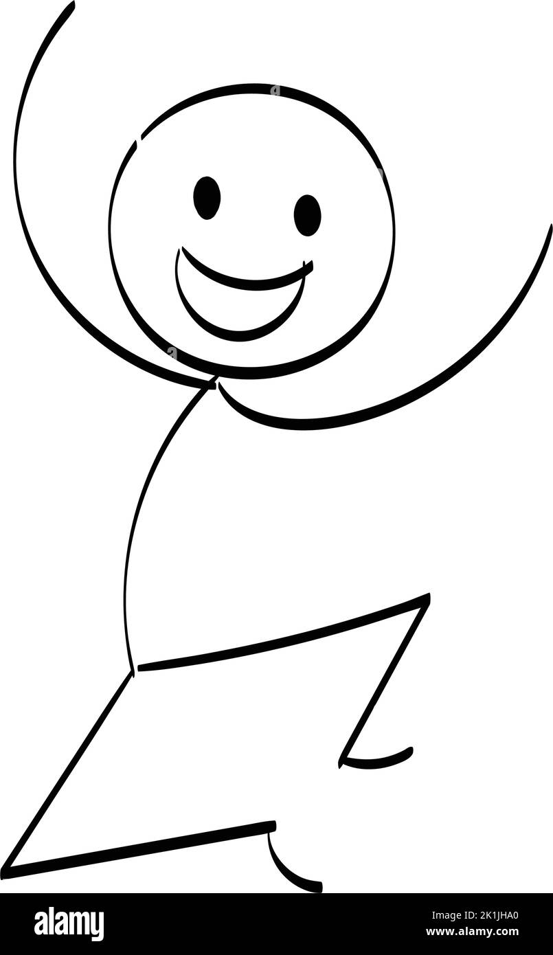 Vector Stickman Character illustration. Sketch stick figure isolated ...