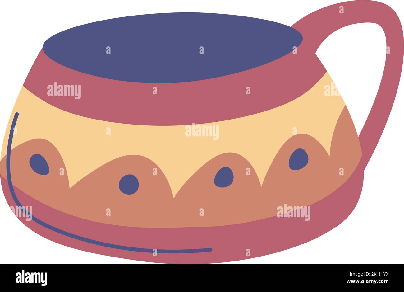 Handmade pottery coffee mug Stock Vector Images - Alamy