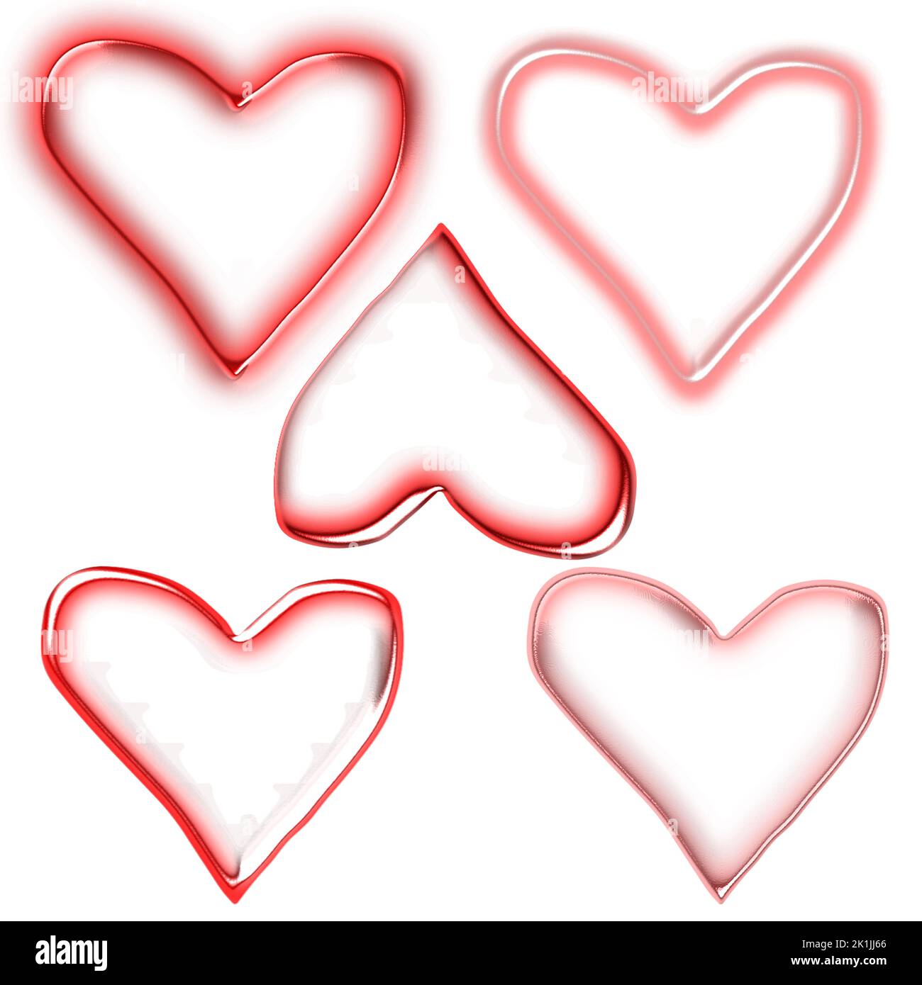 High resolution hearts set on white background Stock Photo - Alamy