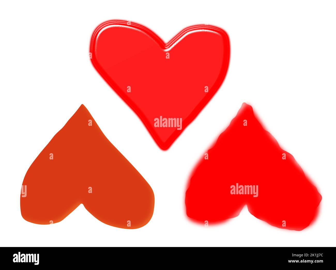 High resolution hearts set on white background Stock Photo - Alamy