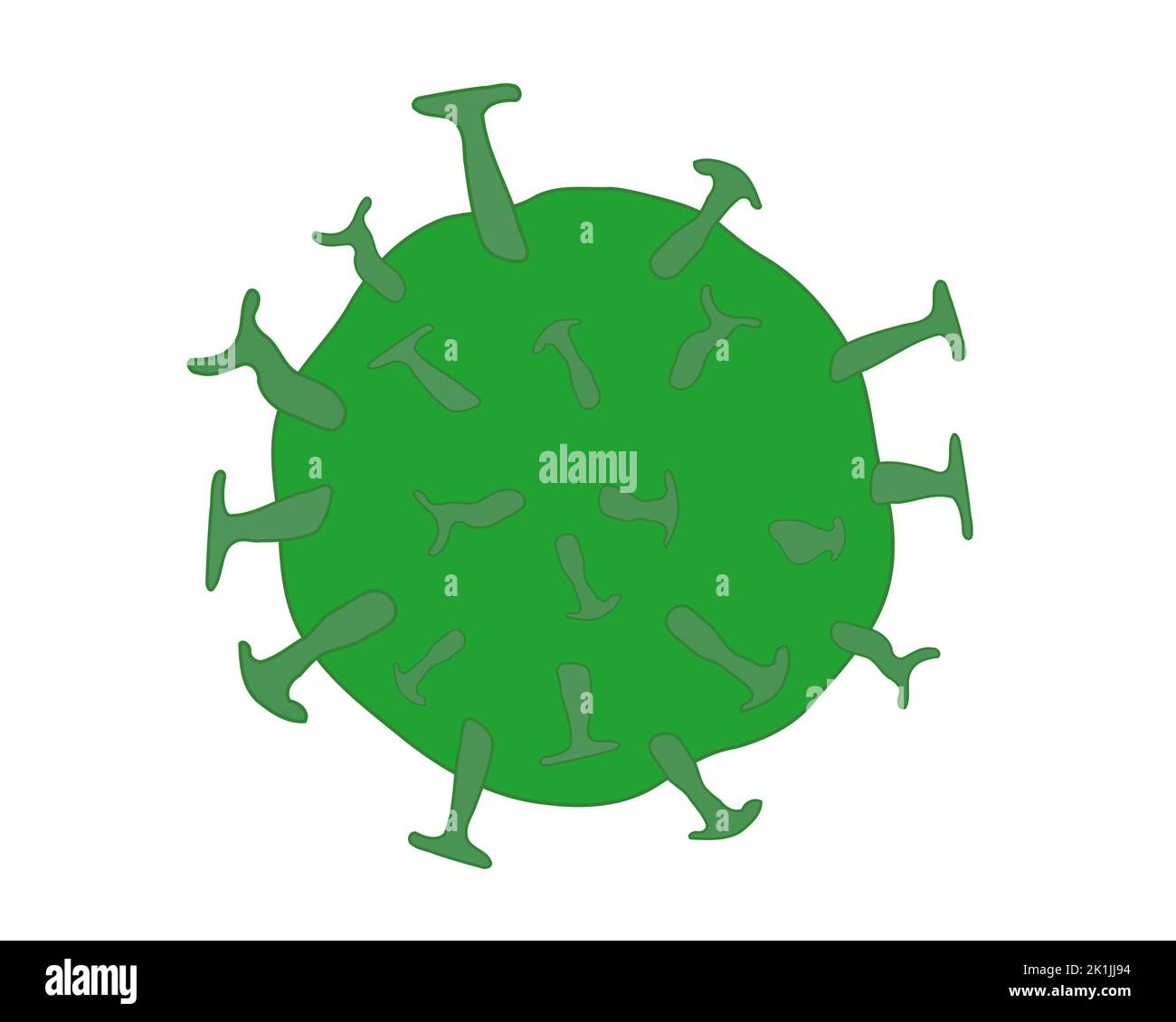 Kids drawing - Coronavirus ( covid-19 ) set illustration Stock Photo ...