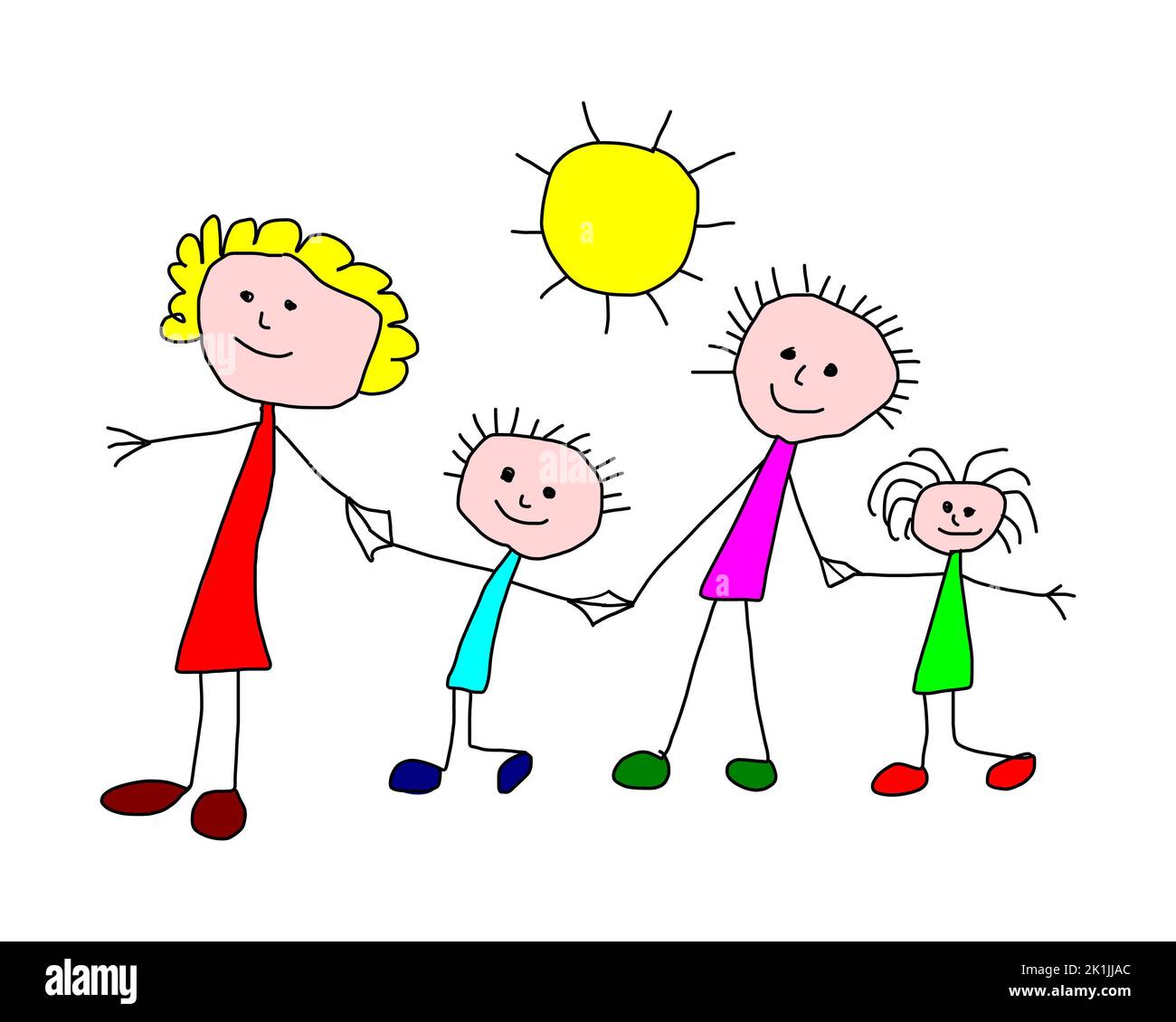 Portrait child girl drawing Cut Out Stock Images & Pictures - Alamy