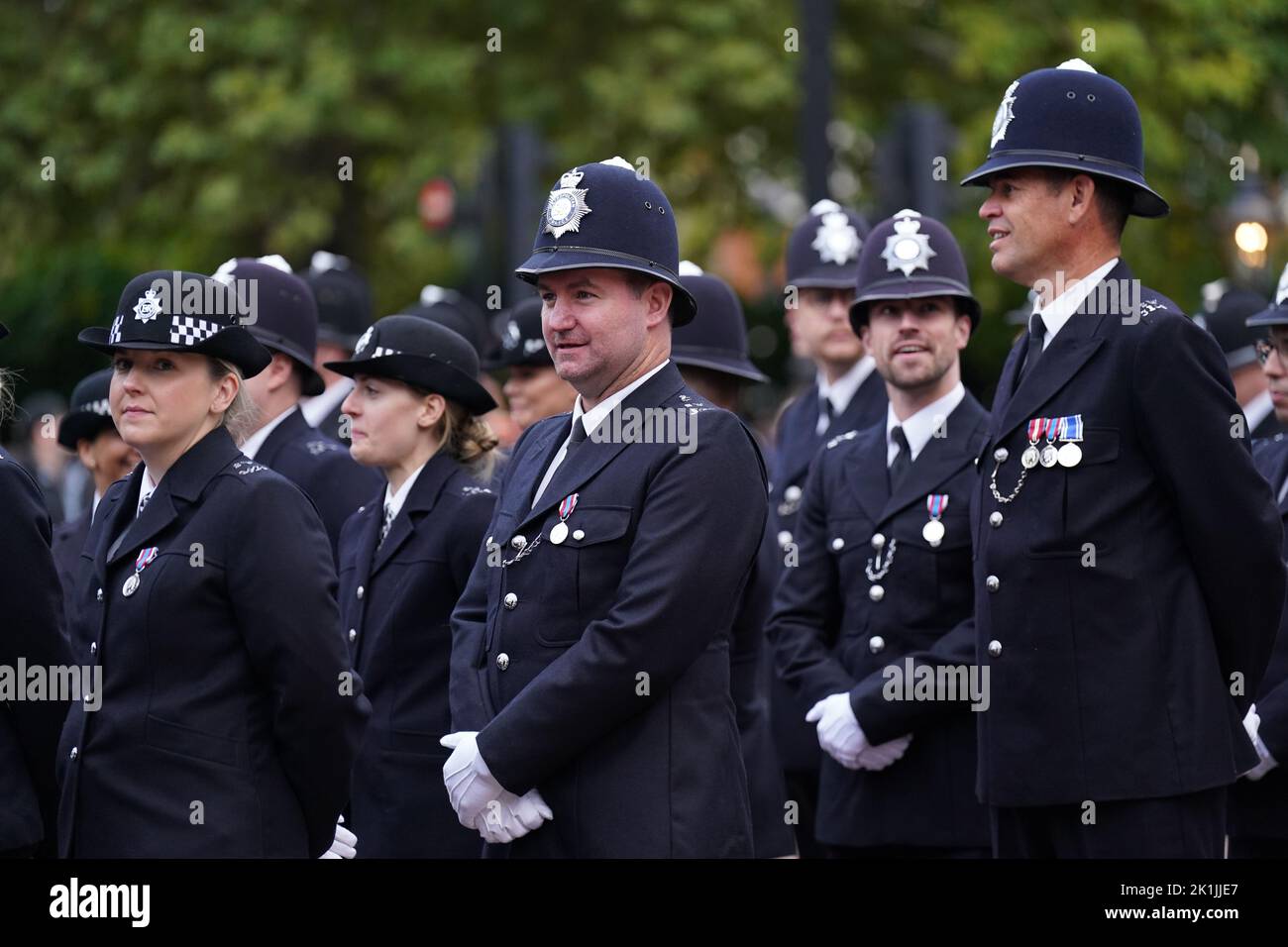 Police officers get into position on The Mall in London ahead of the ...