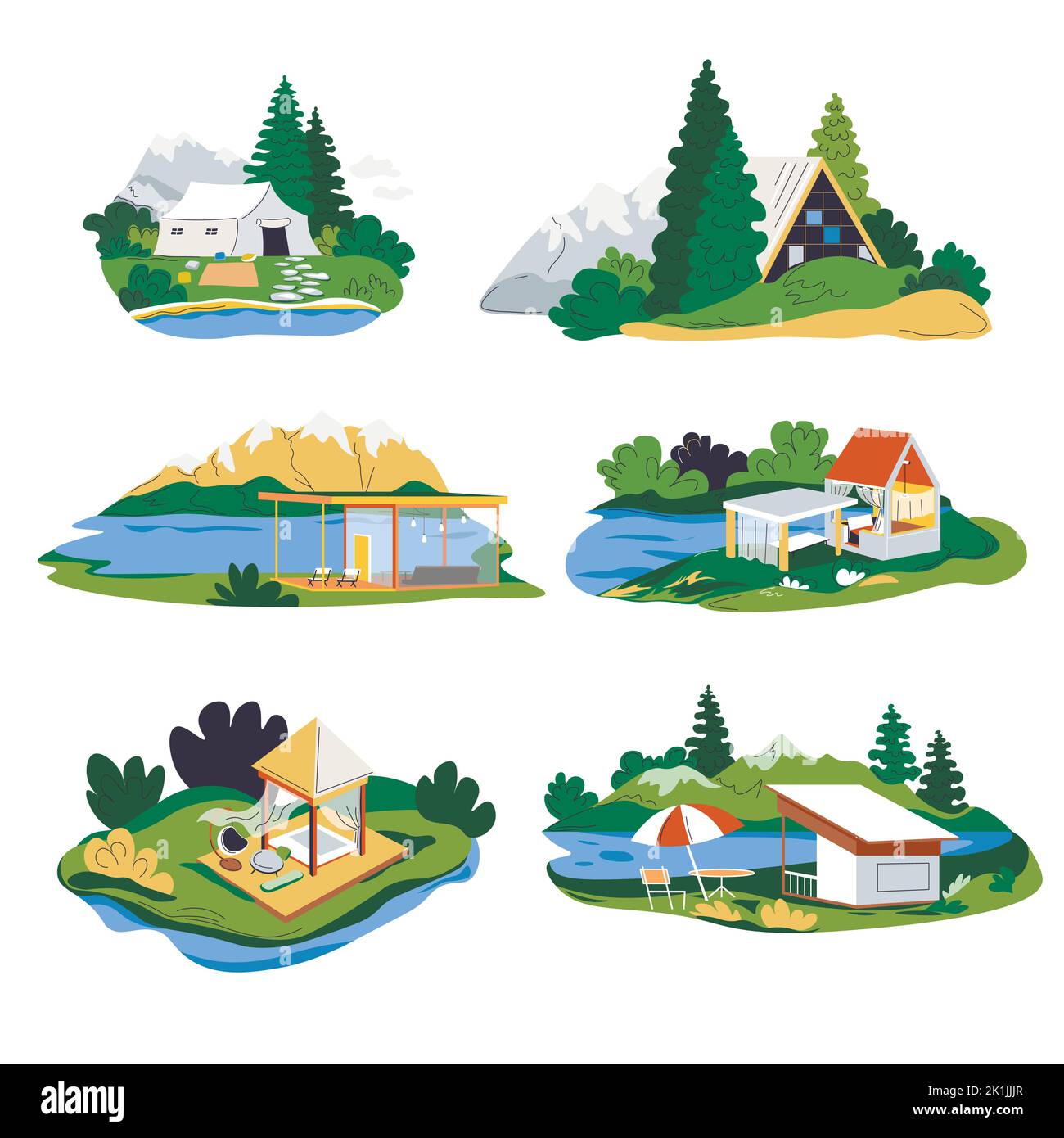 Resort houses Cut Out Stock Images & Pictures - Alamy