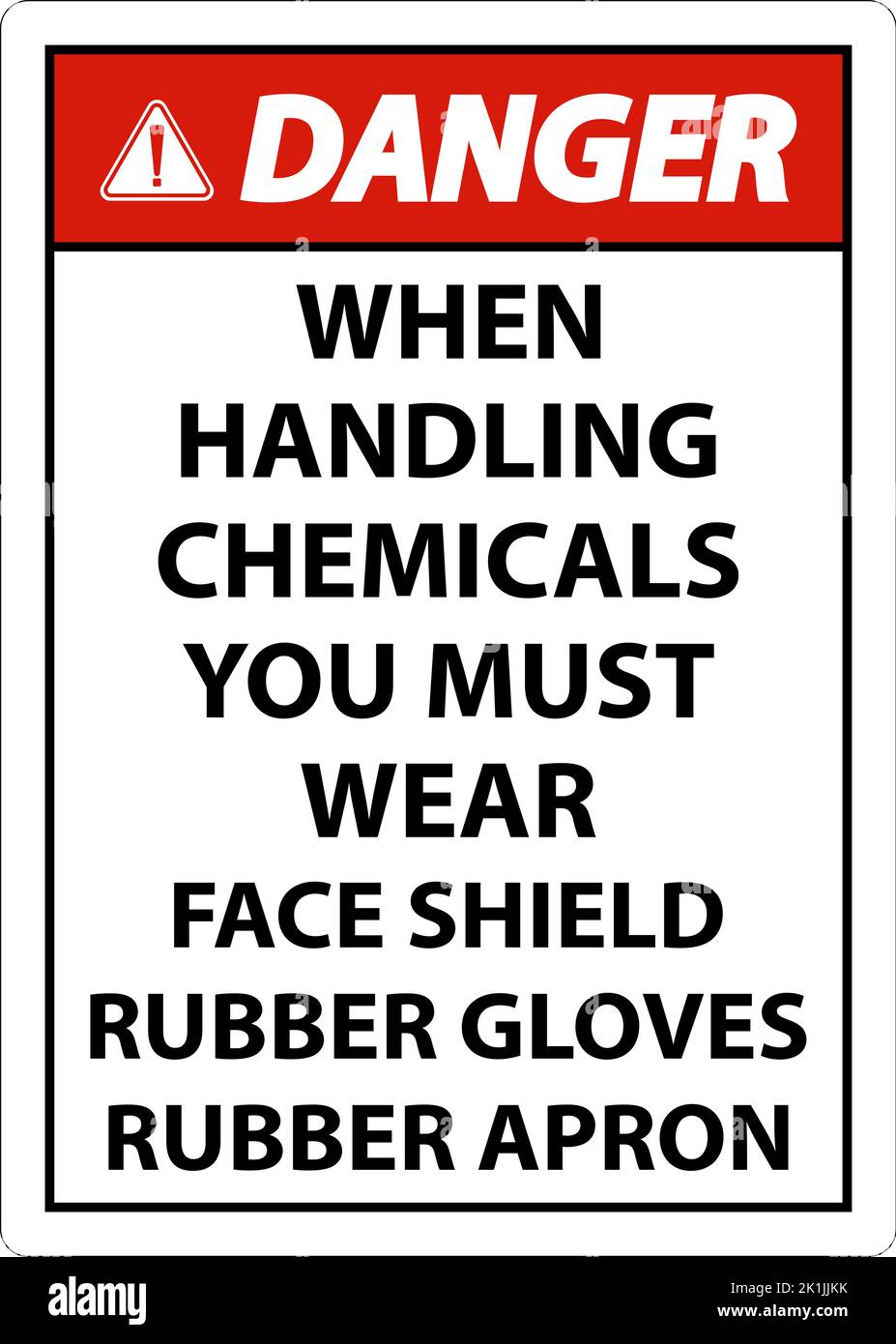 Danger Handling Chemicals Sign On White Background Stock Vector Image ...