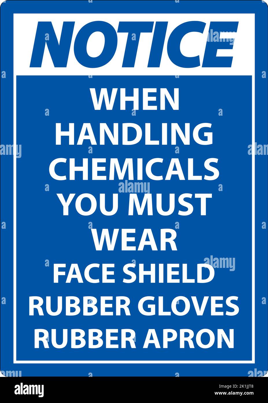 Notice Handling Chemicals Sign On White Background Stock Vector Image ...
