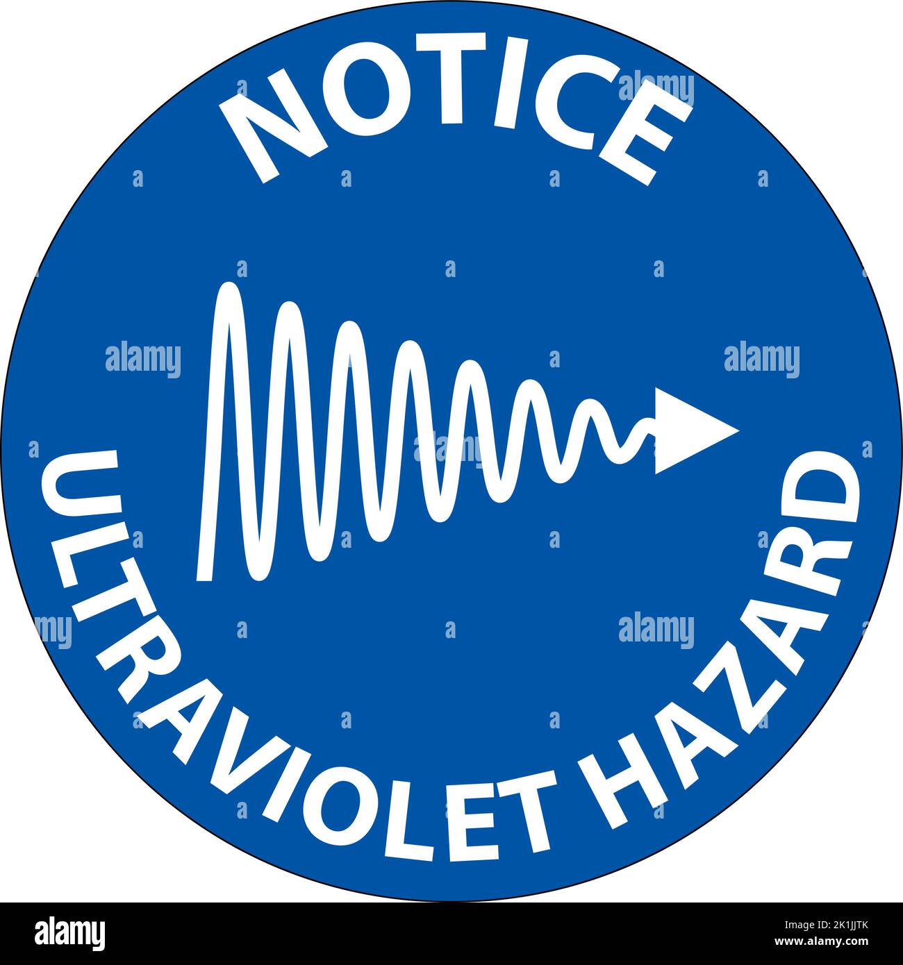 Notice Ultraviolet Light Hazard Label On White Background Stock Vector ...