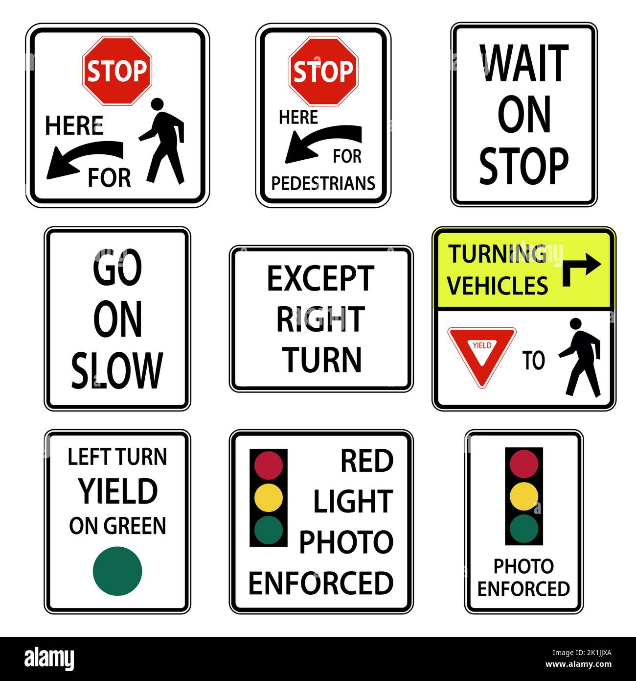 Road sign traffic pedestrians Stock Vector Images - Alamy