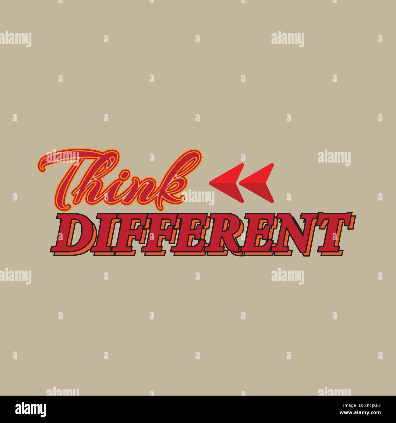 Think different lettering design for t-shirt Stock Vector Image & Art ...