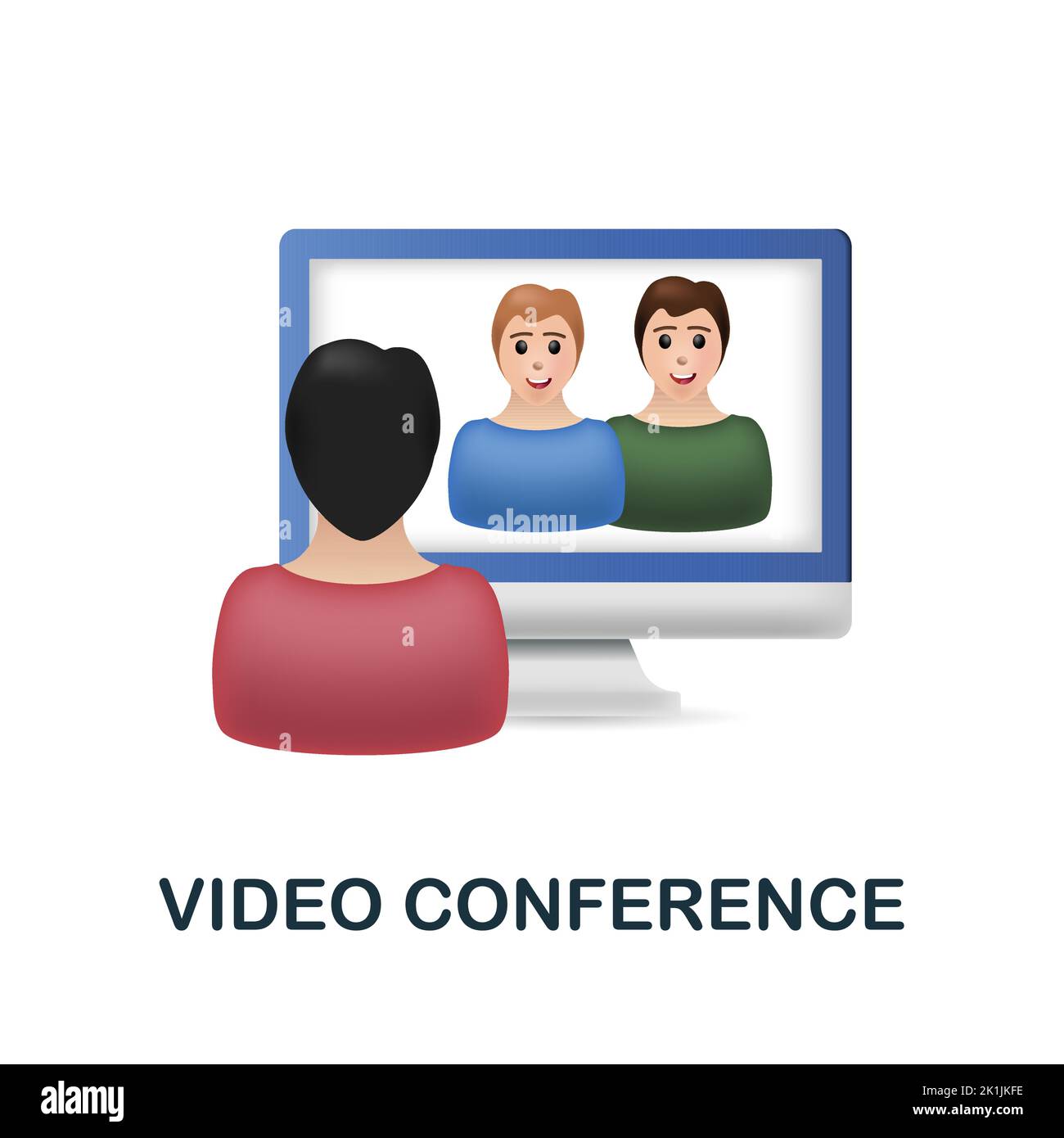 Video Conference icon. 3d illustration from internet of things ...