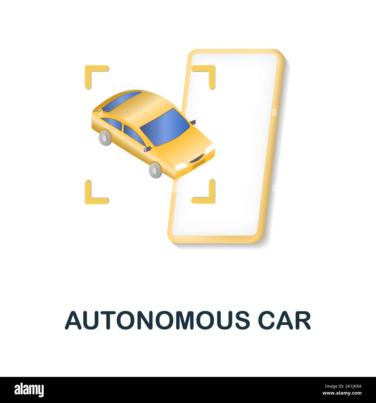 Autonomous Car icon. 3d illustration from internet of things collection ...