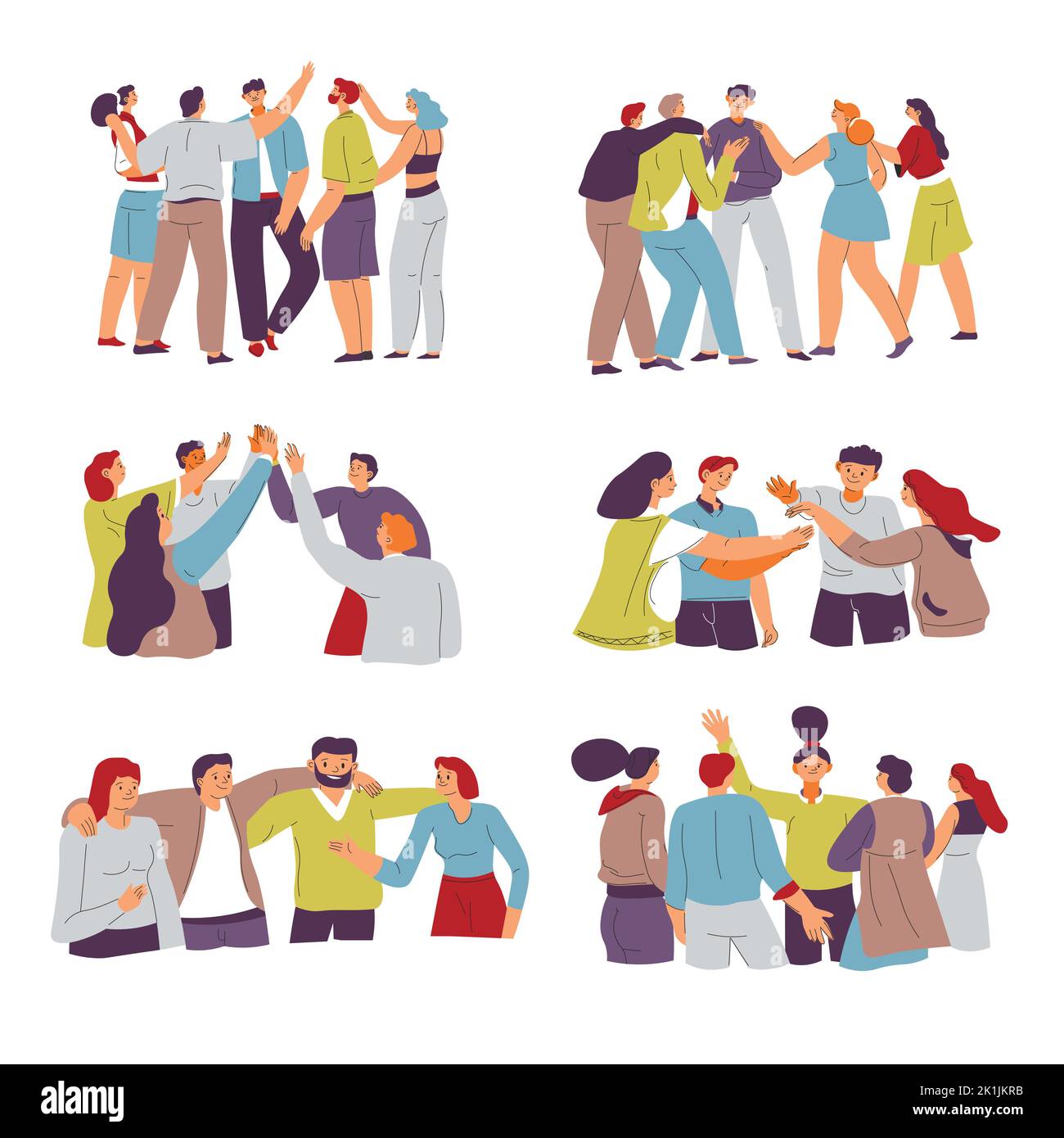 Colleagues friends success work office Stock Vector Images - Alamy