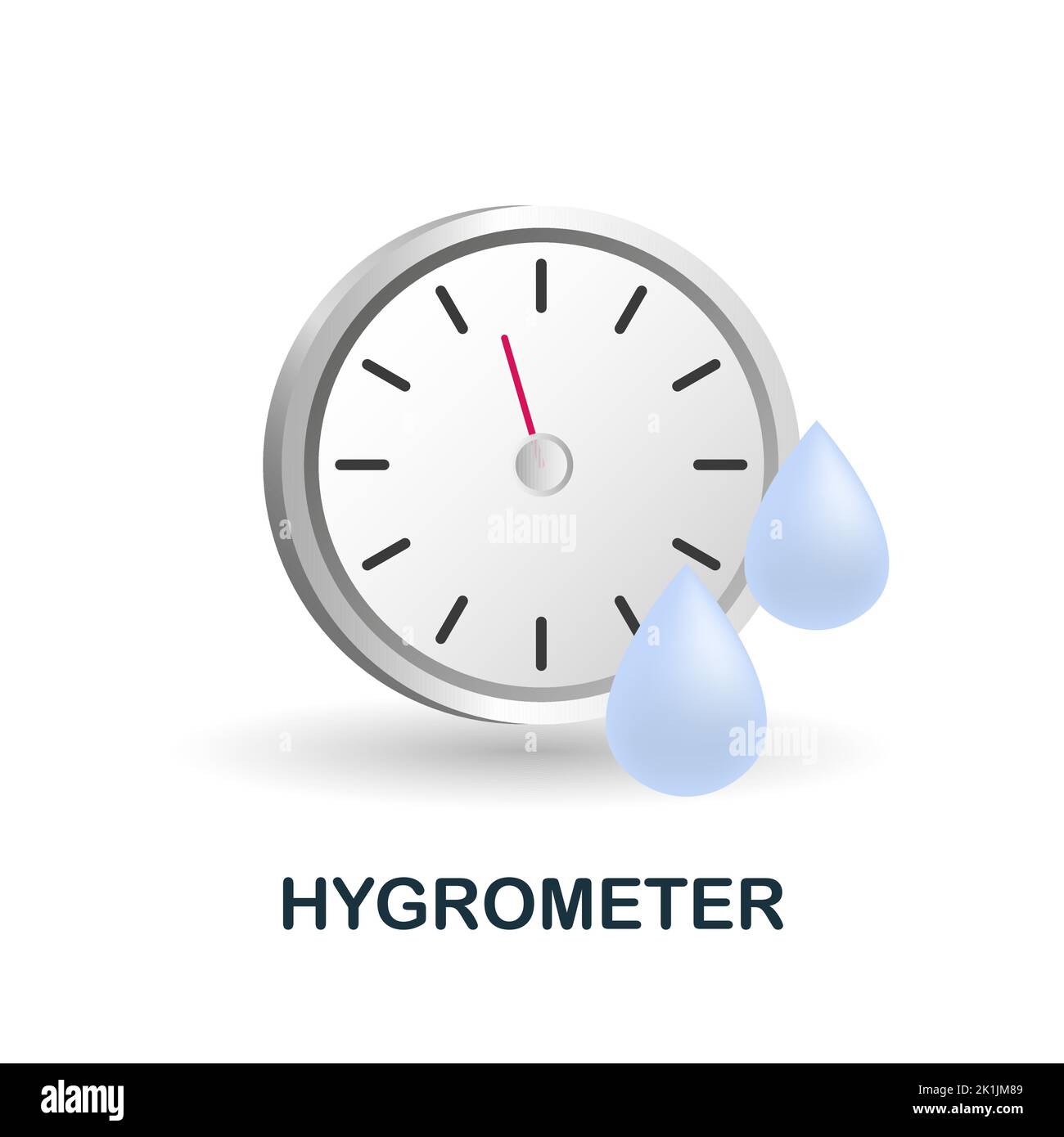 Hygrometer icon. 3d illustration from measuring collection. Creative ...