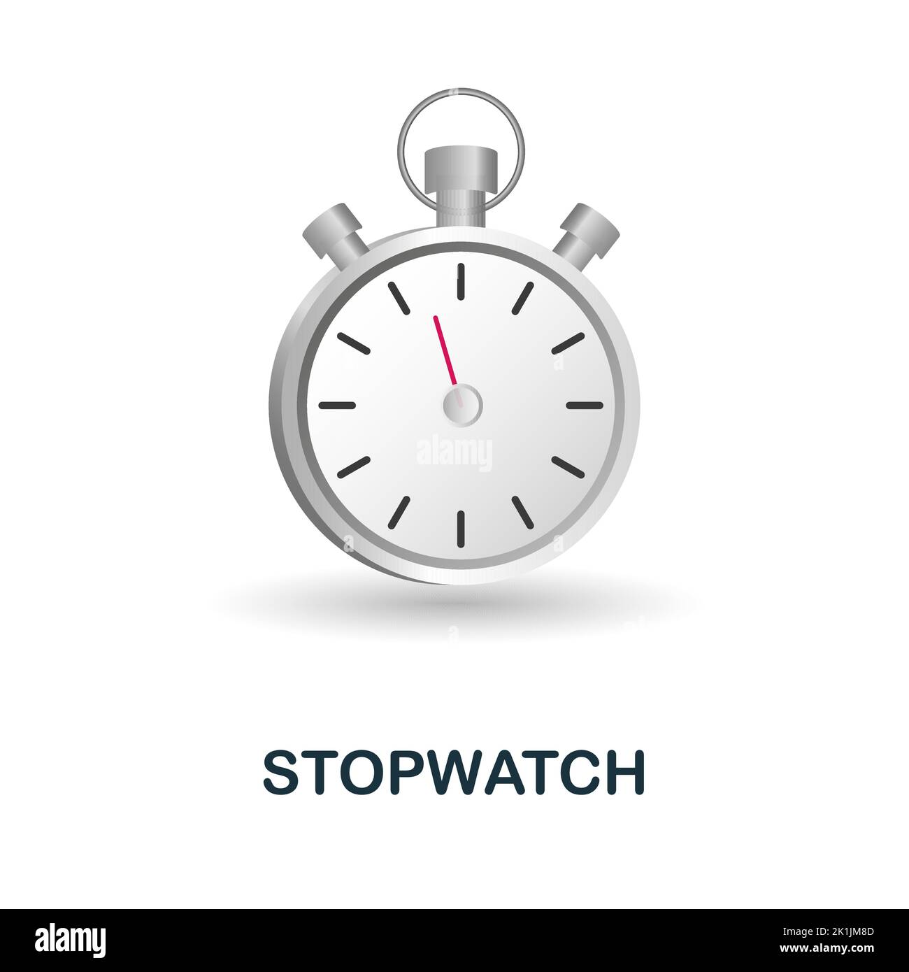 Stopwatch icon. 3d illustration from measuring collection. Creative ...