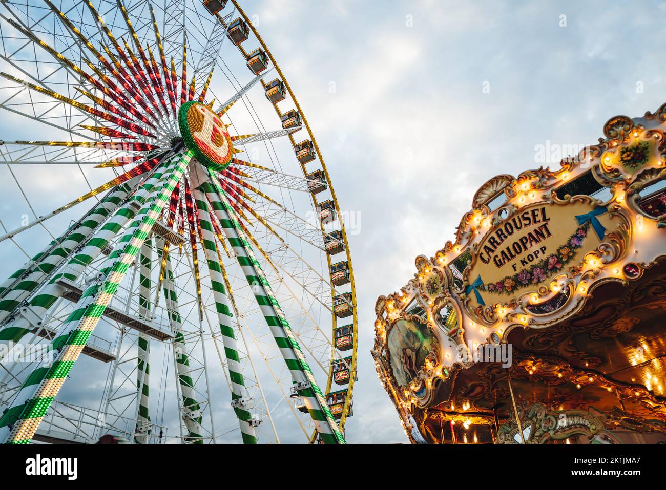 LUXEMBOURG, SEPTEMBER 2022: Schueberfouer, the traditional funfair in ...