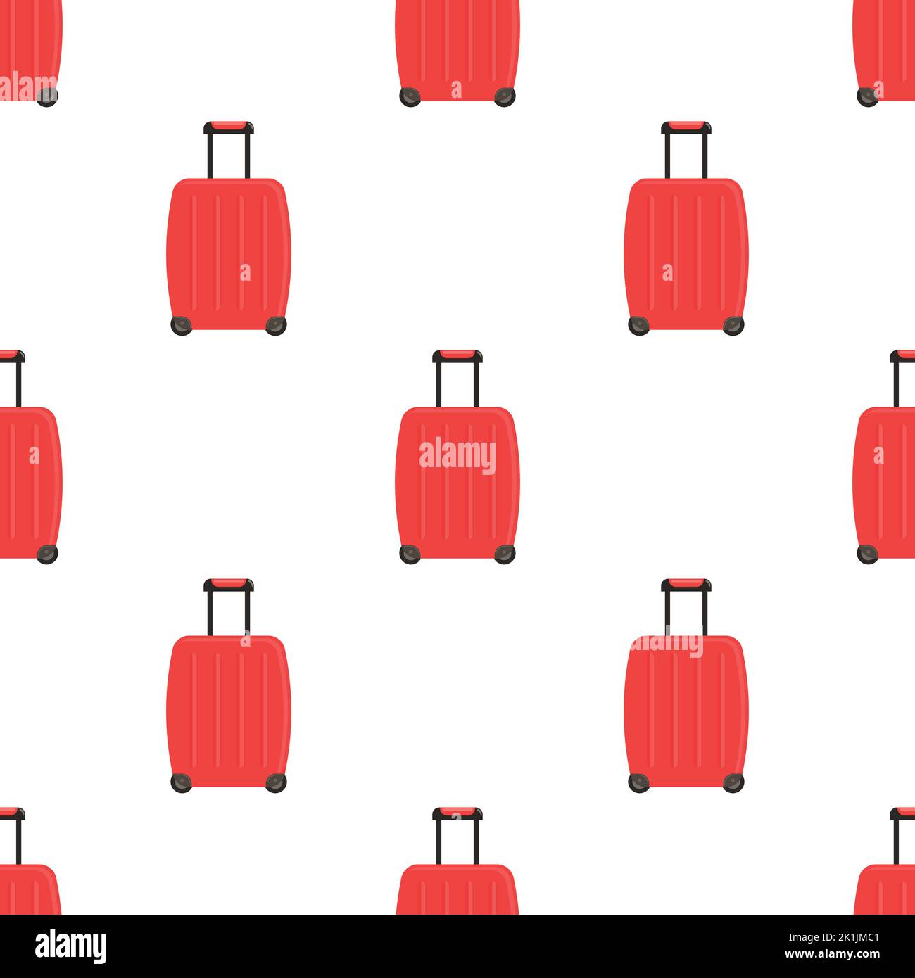 Red leather suitcase Stock Vector Images - Alamy