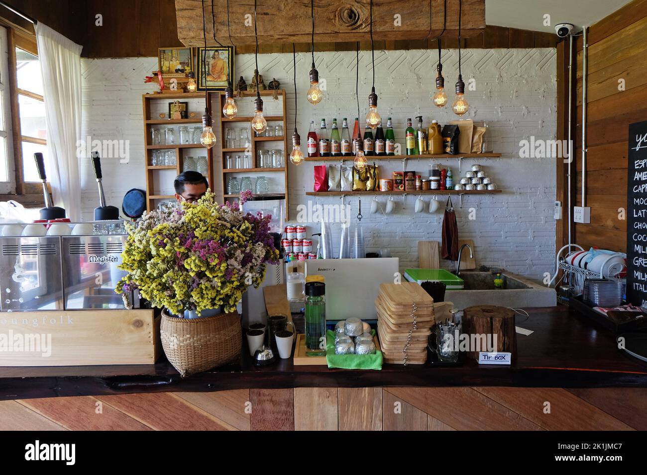 Interior design and decoration of local coffee cafe and bakery shop ...