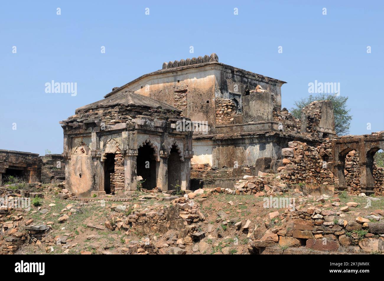 Structures in Kalinjar Fort. There are structures such as masjid, tomb ...