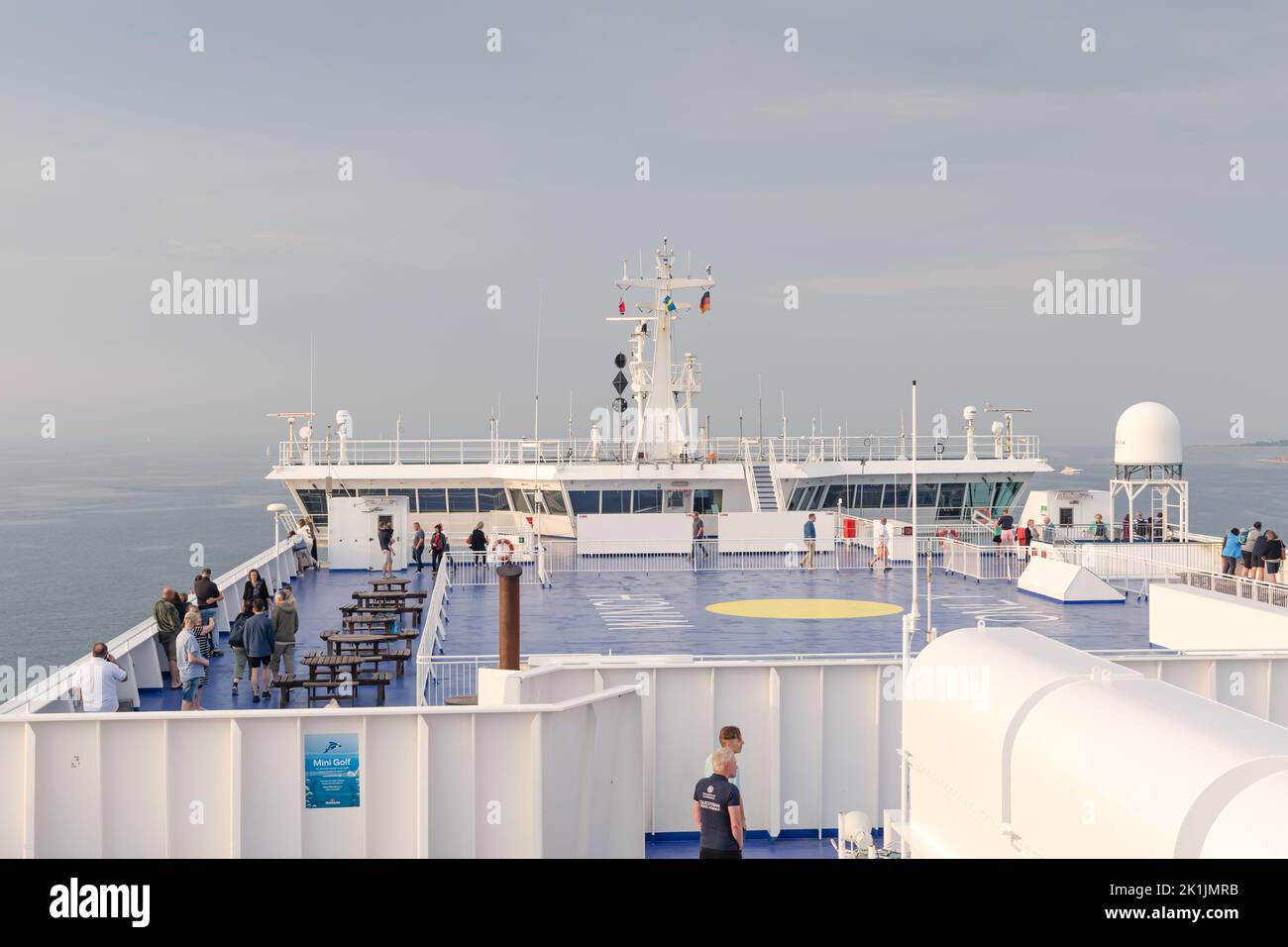 Kiel, Germany - August 17, 2022: Passengers on the Stenaline ferry from ...