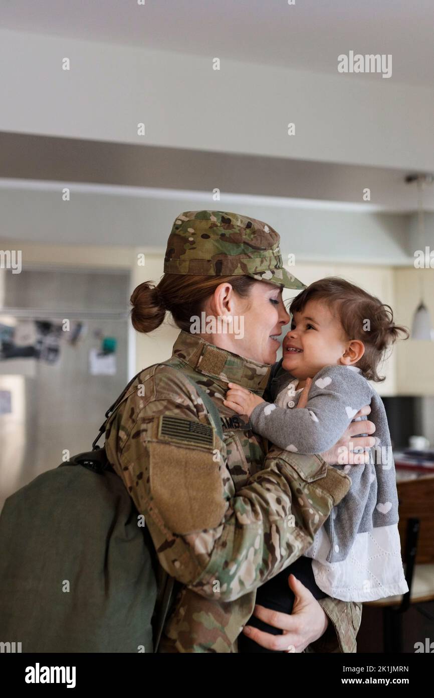 Hugging soldier hi-res stock photography and images - Alamy