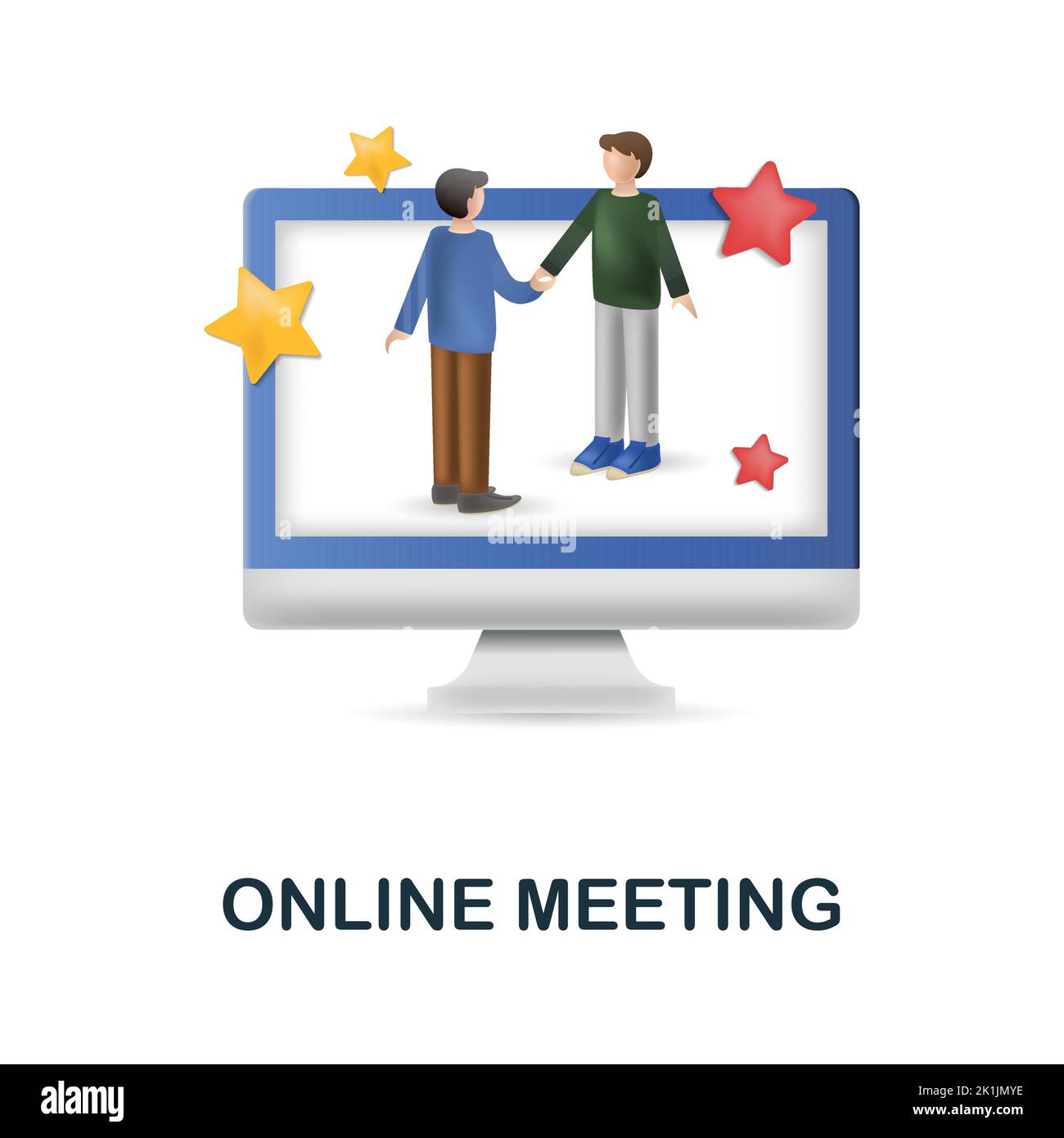 Online Meeting icon. 3d illustration from internet of things collection ...