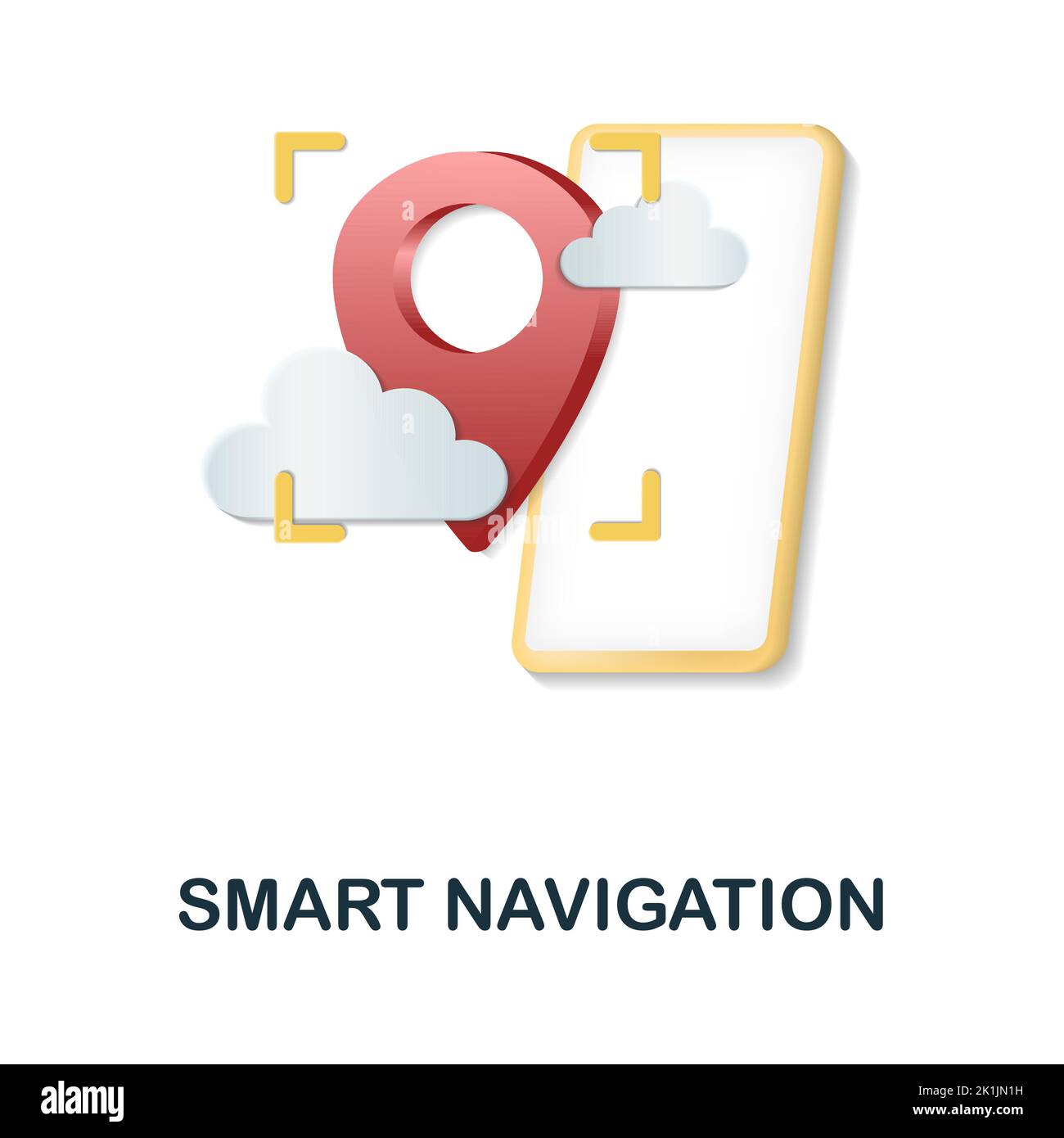 Smart Navigation icon. 3d illustration from internet of things ...