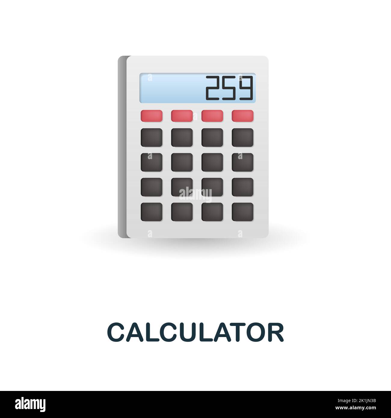 Calculator icon. 3d illustration from measuring collection. Creative ...