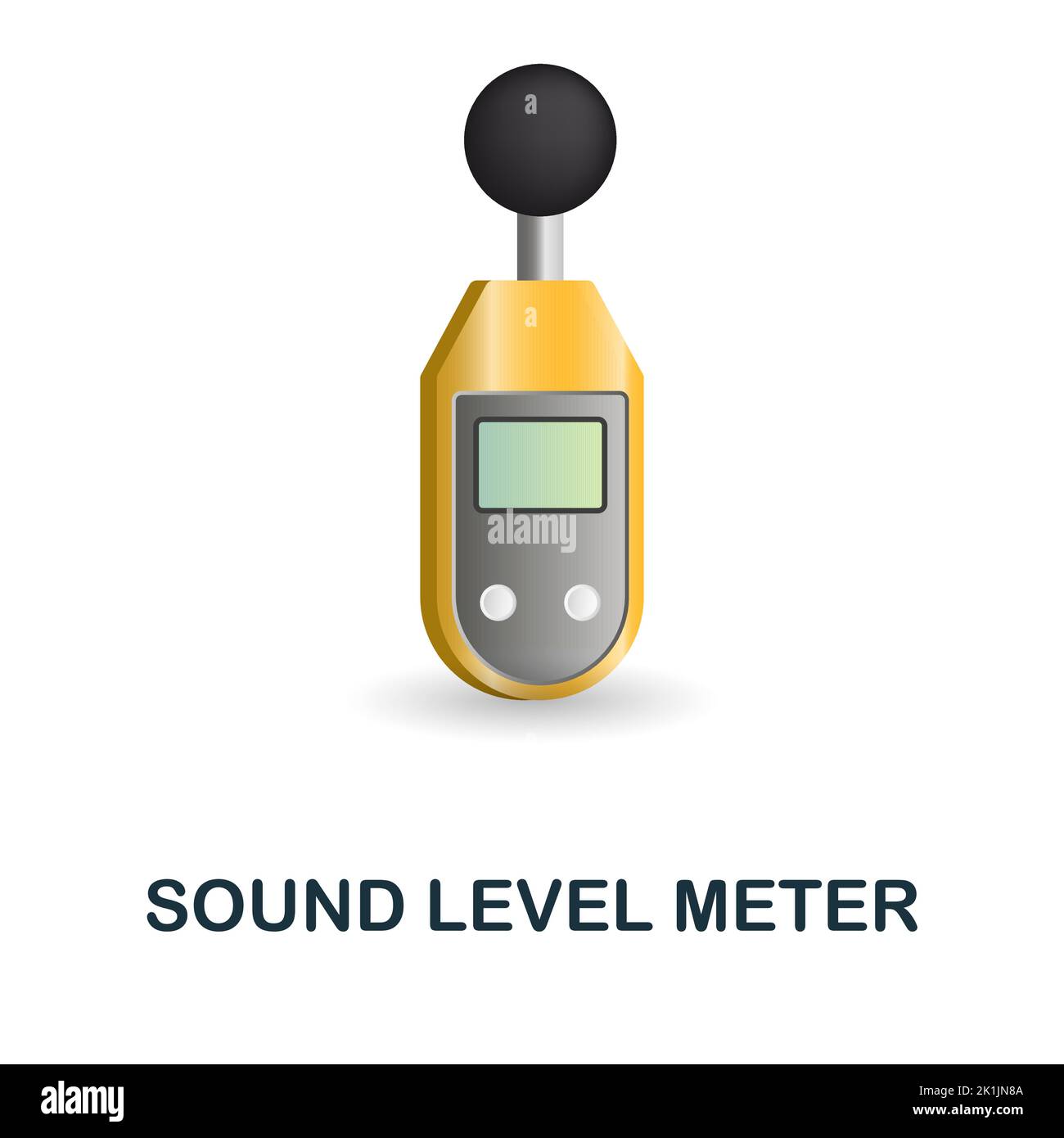 Sound Level Meter icon. 3d illustration from measuring collection ...