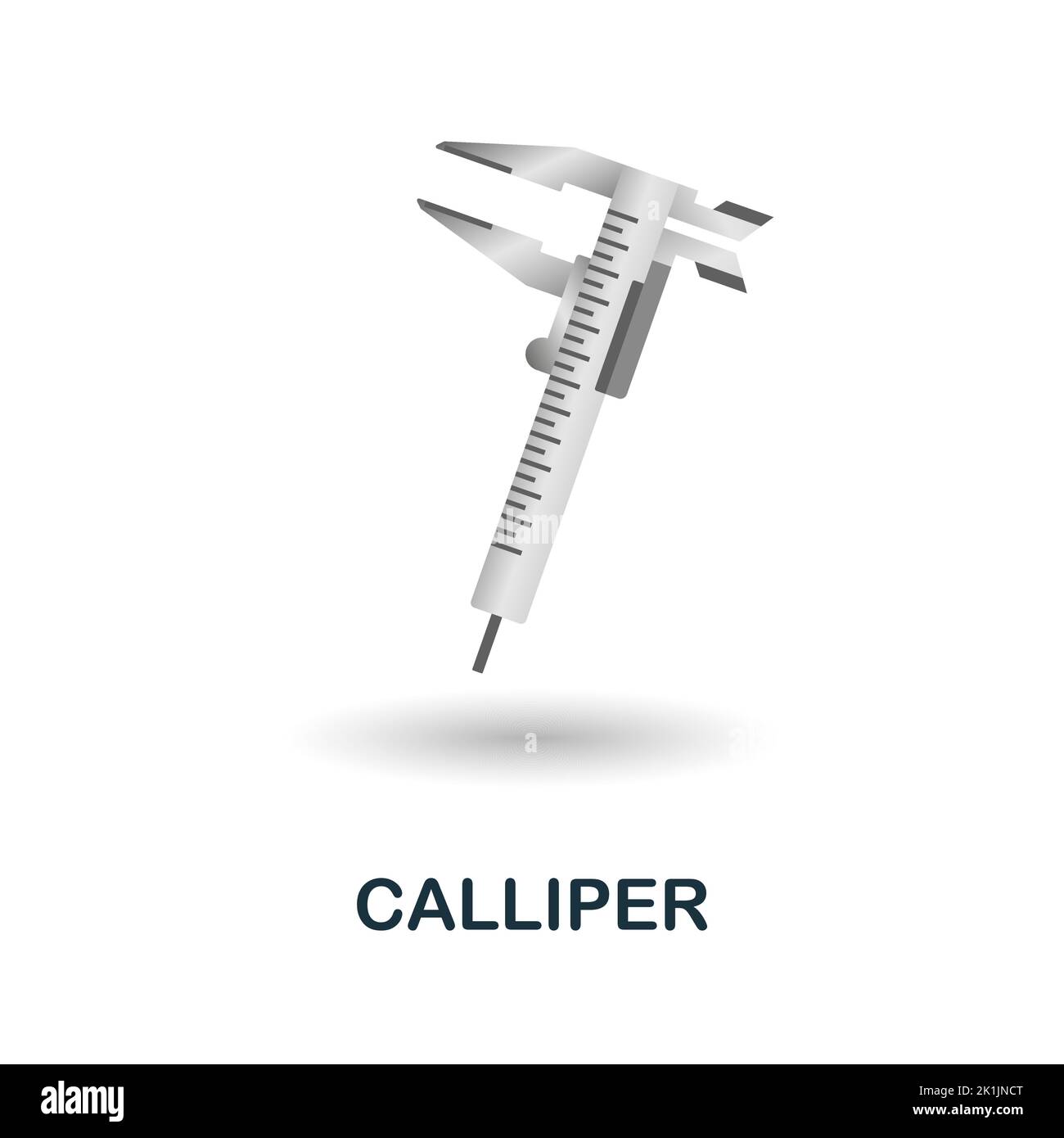 Calliper icon. 3d illustration from measuring collection. Creative ...