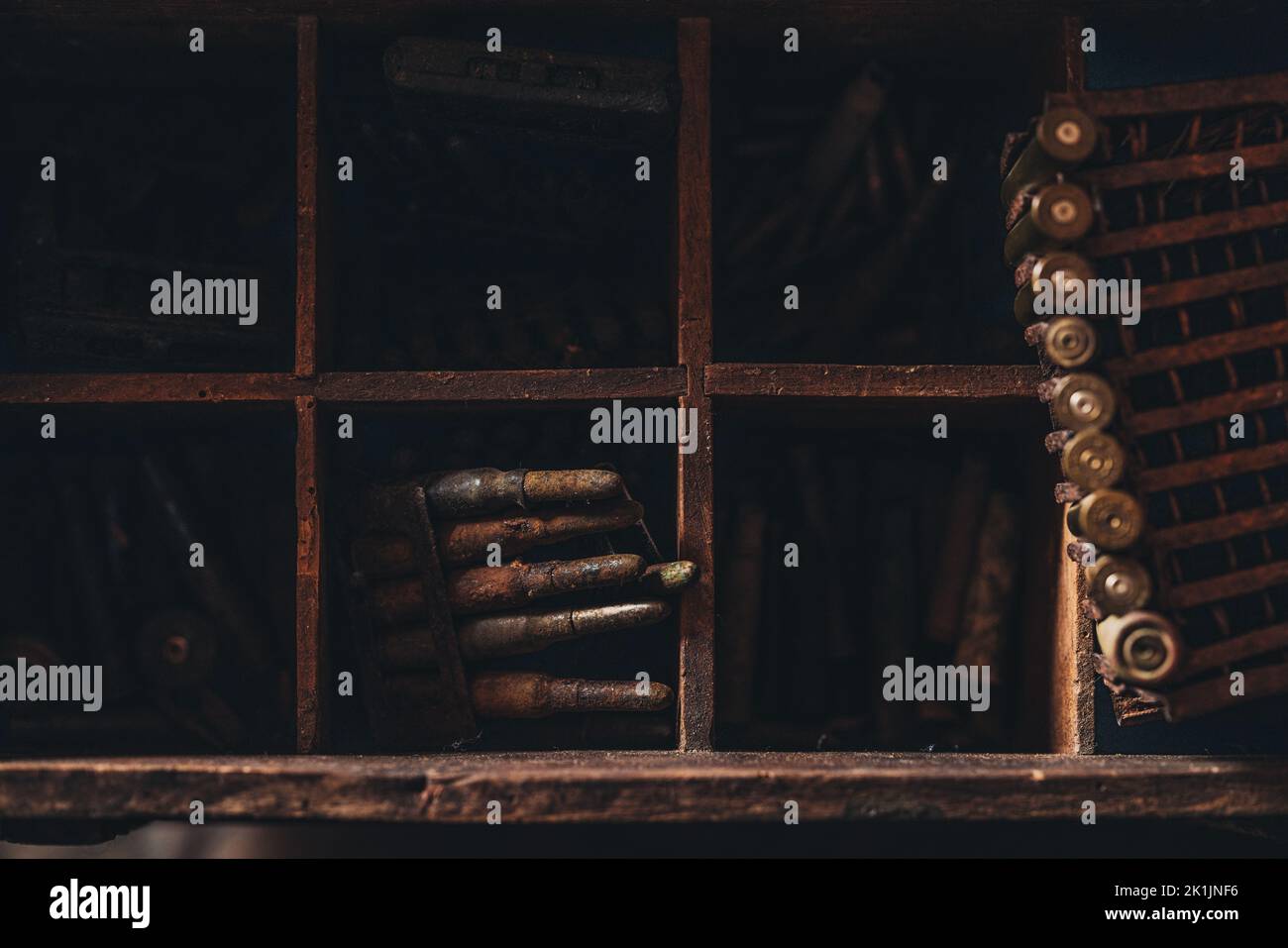 Rusty old bullets from the world war Stock Photo - Alamy