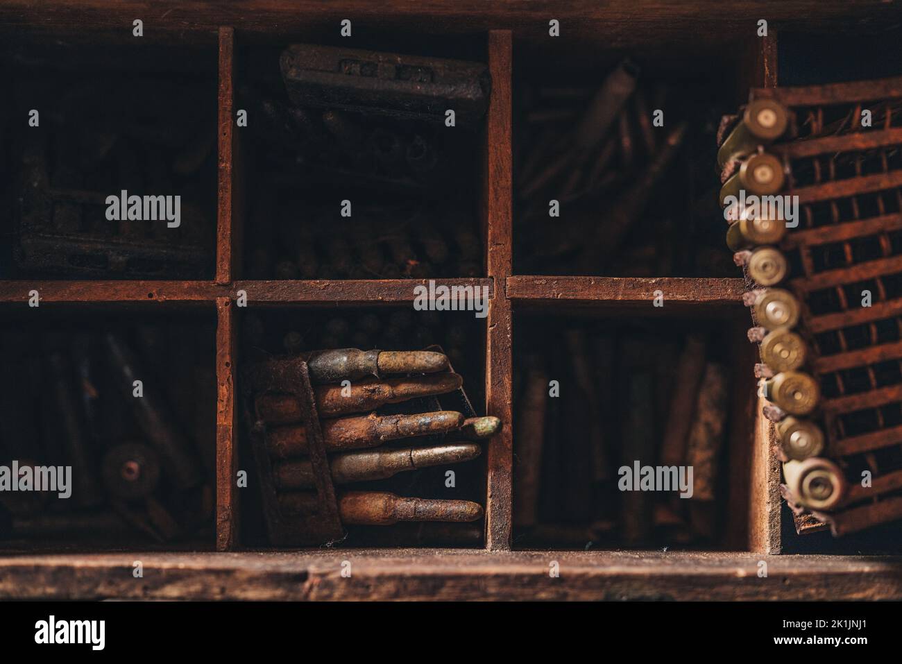 Rusty old bullets from the world war Stock Photo - Alamy