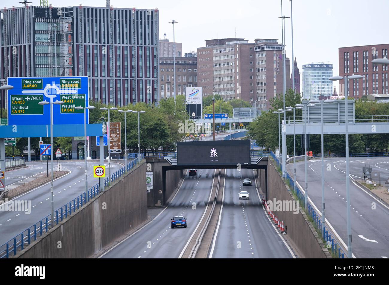 A38M Aston Expressway, Birmingham, England - September 19th 2022 - A ...