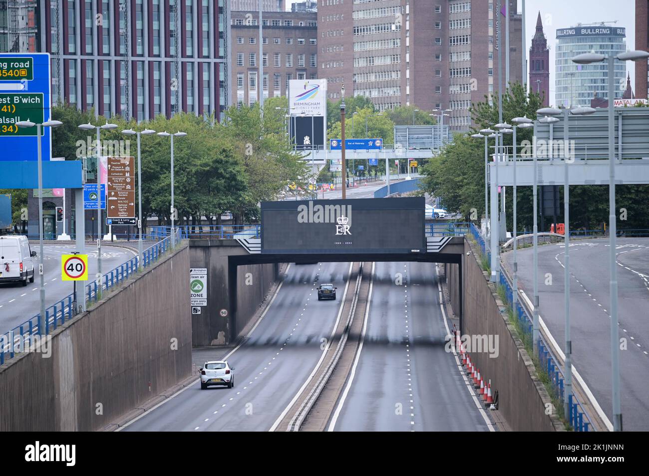 A38M Aston Expressway, Birmingham, England - September 19th 2022 - A ...