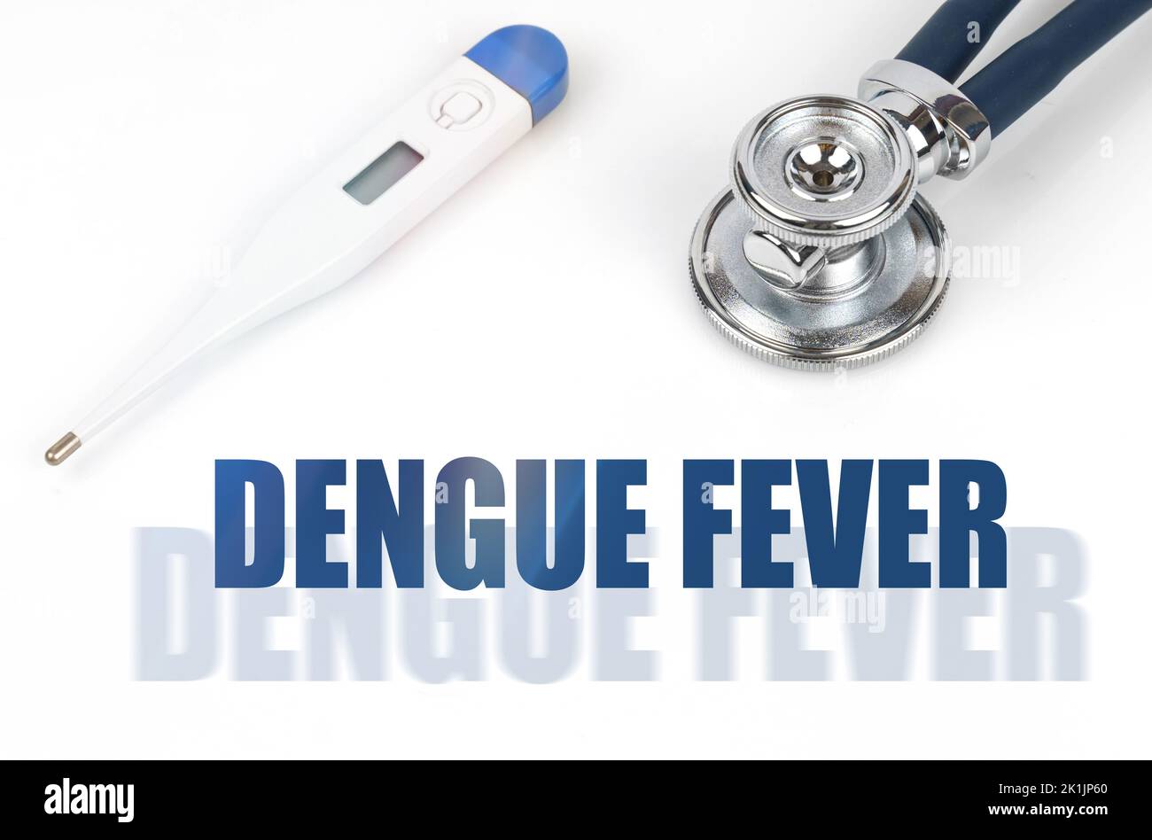 Medicine concept. On a white background, a thermometer and a ...