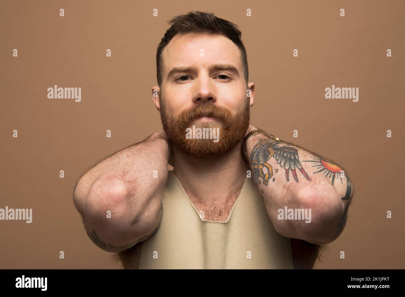With arm tattoo hi-res stock photography and images - Alamy