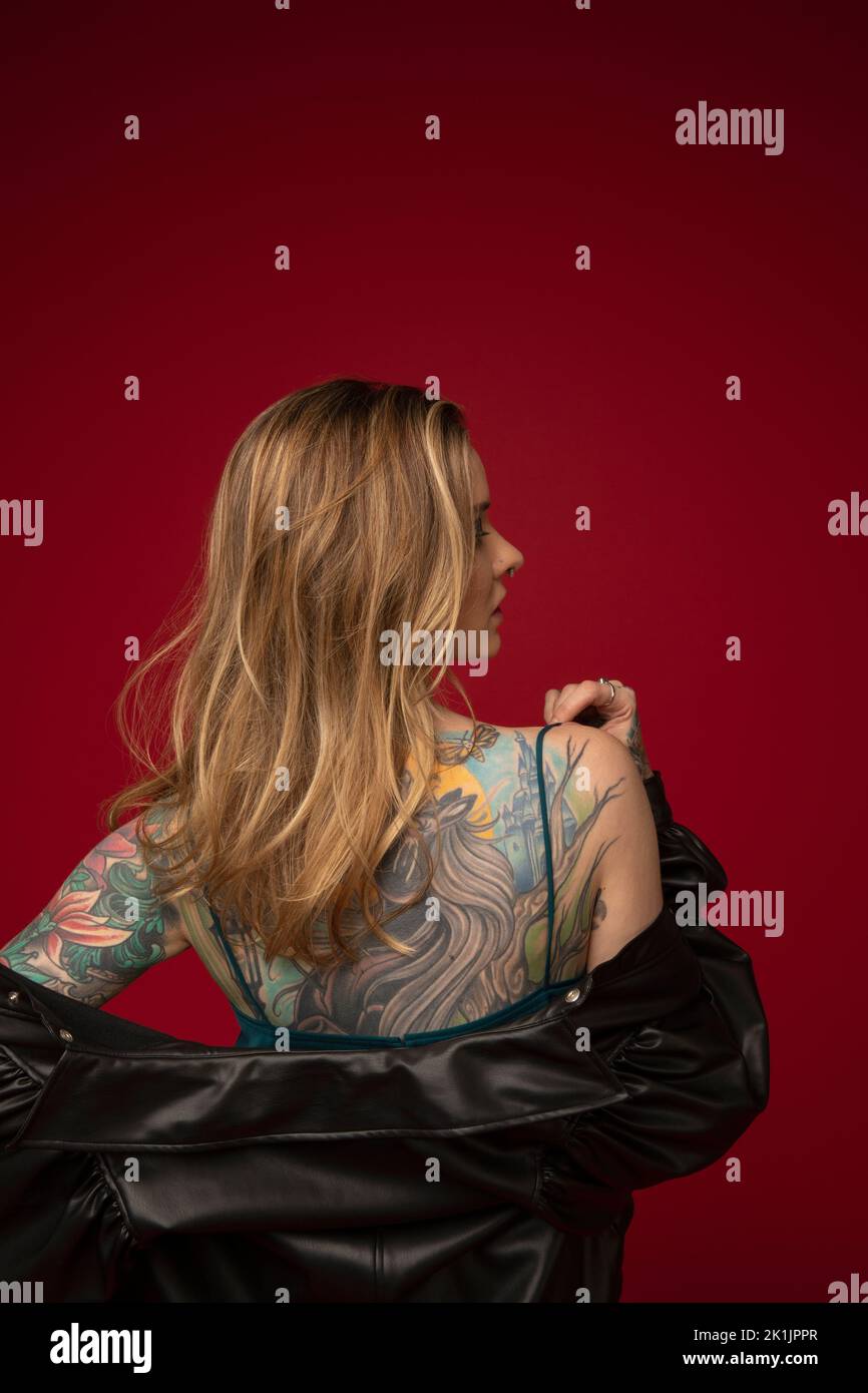 Woman tattoos portrait hi-res stock photography and images - Alamy