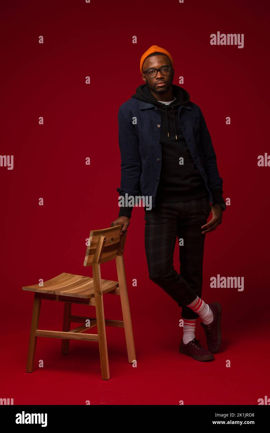 Portrait of a man in a red cap hi-res stock photography and images - Alamy