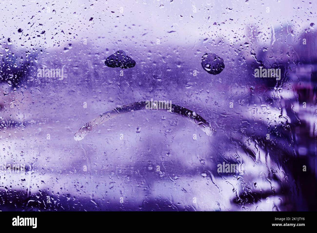Sad face on glass hi-res stock photography and images - Alamy