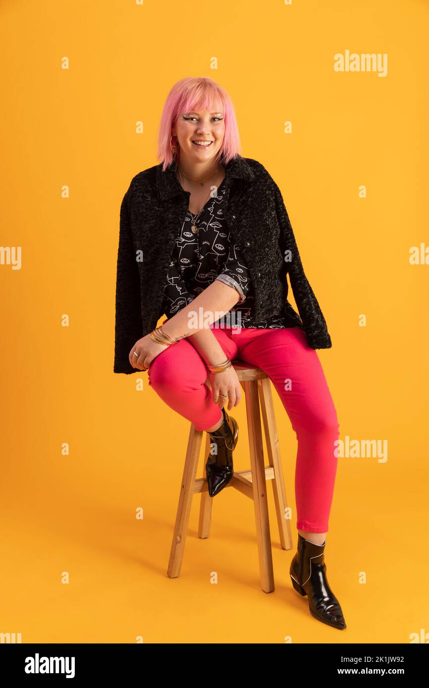 Pink stool hi-res stock photography and images - Alamy