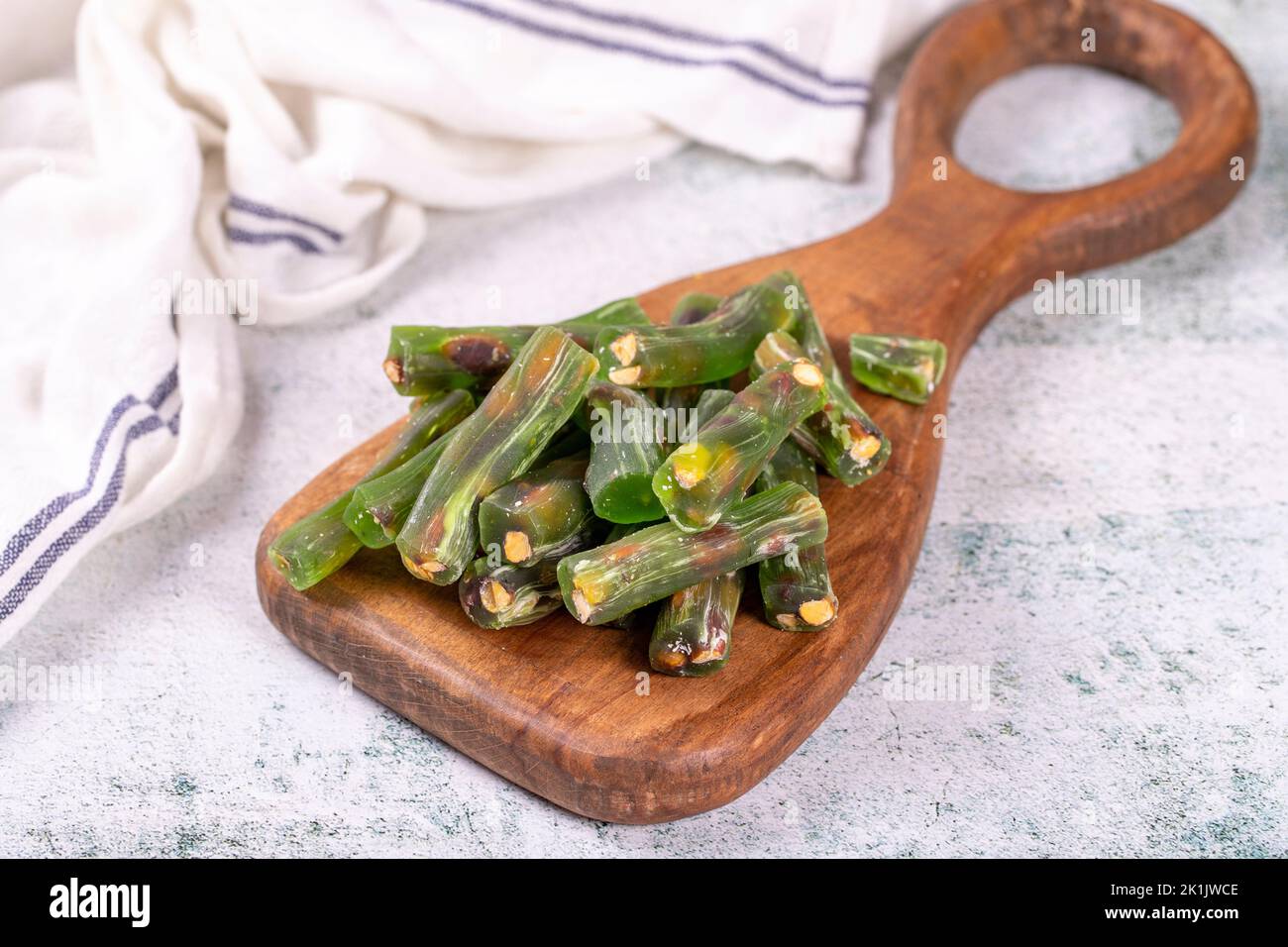 Turkish delight with apple flavor. Turkish delight with pistachio and ...