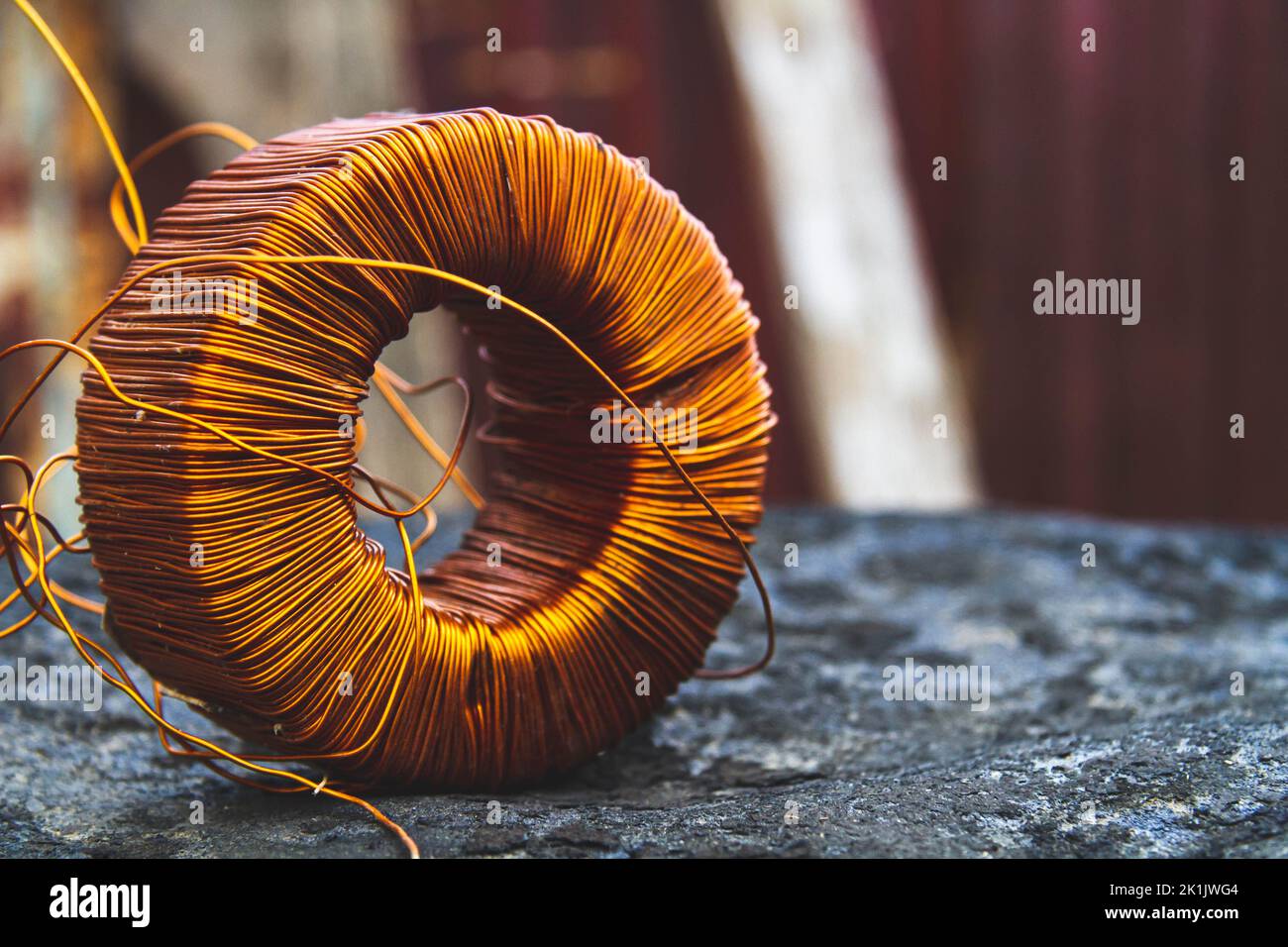 Copper wire. Copper coil. Decline in the value of the copper metal ...