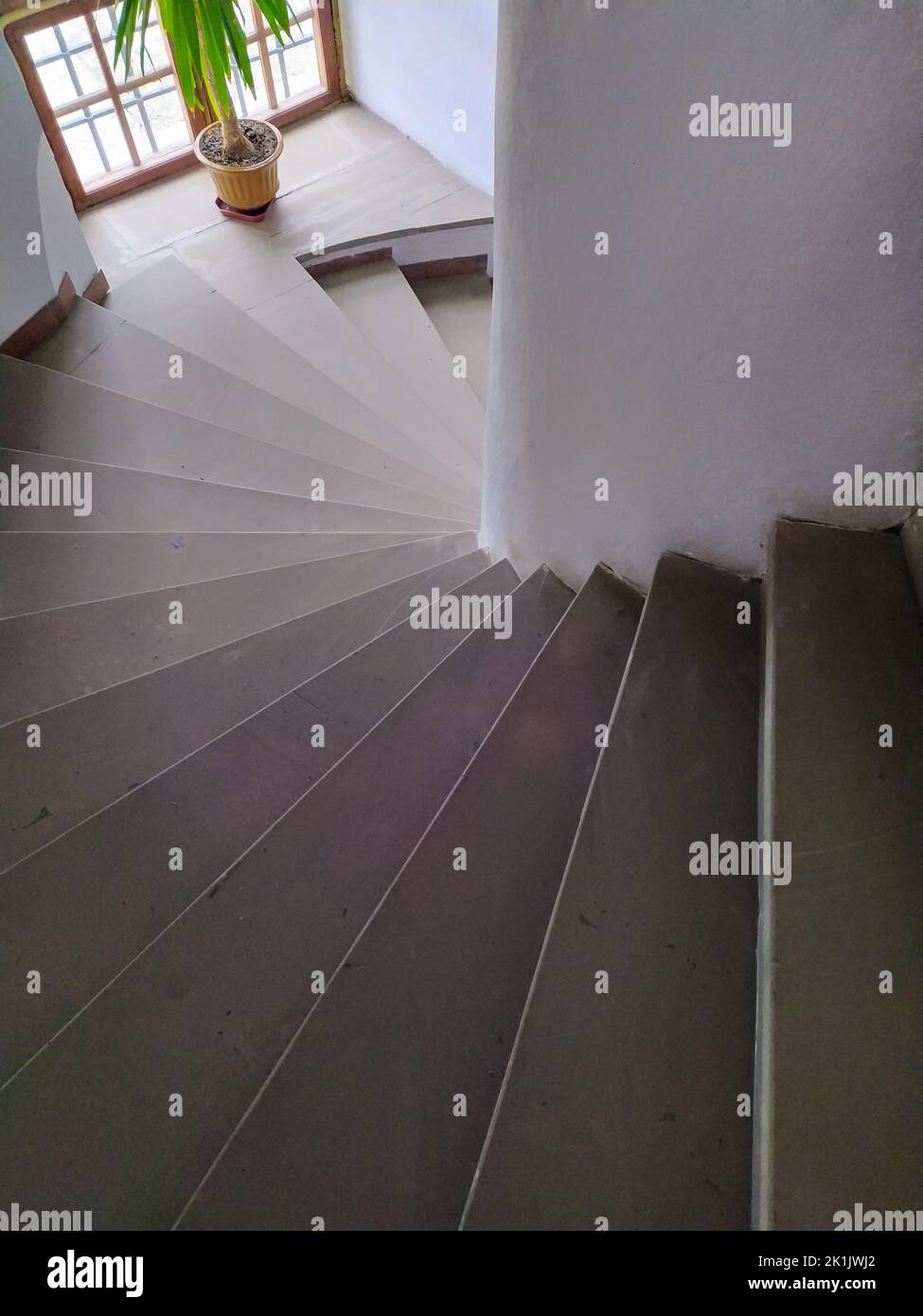 Circular staircase in old castle Stock Photo - Alamy