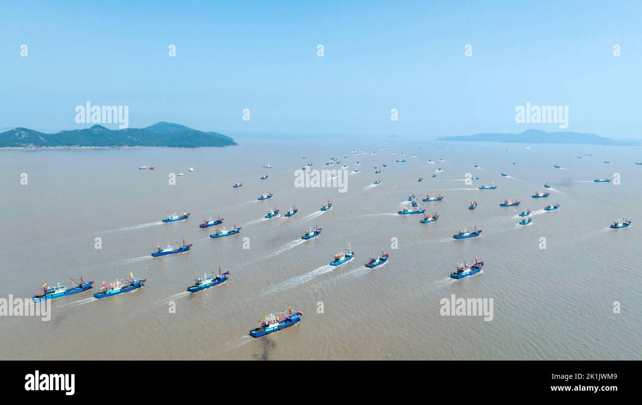 NINGBO, CHINA - SEPTEMBER 16, 2022 - An aerial photo shows nearly 1,000 ...