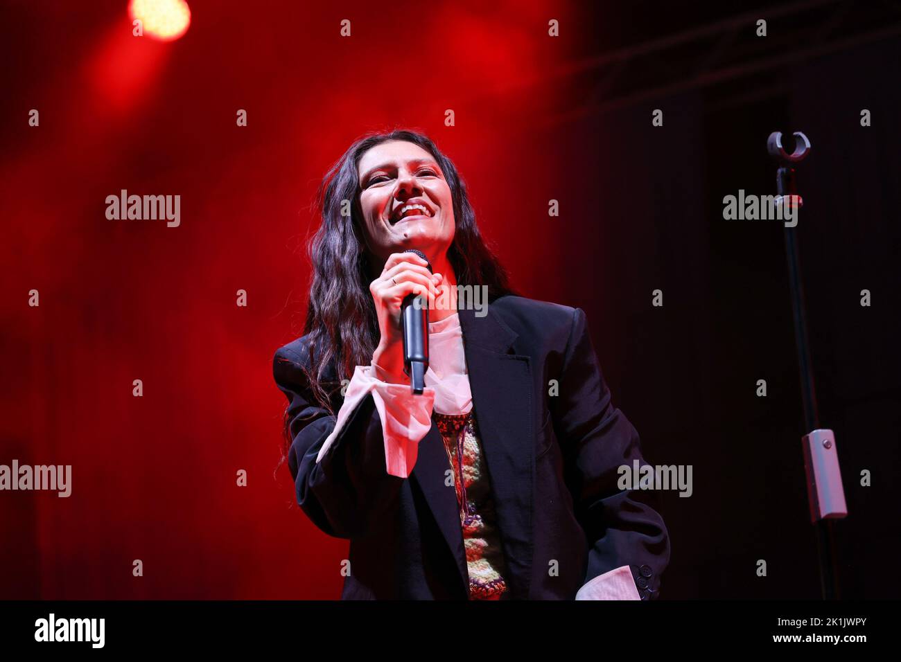 Piazza Duomo, Pistoia, Italy, September 18, 2022, Elisa in concert ...
