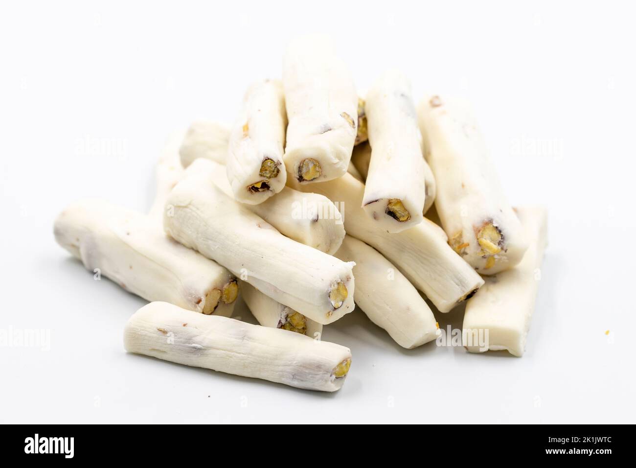 Milk flavored Turkish delight. Turkish delight with pistachio and milk ...