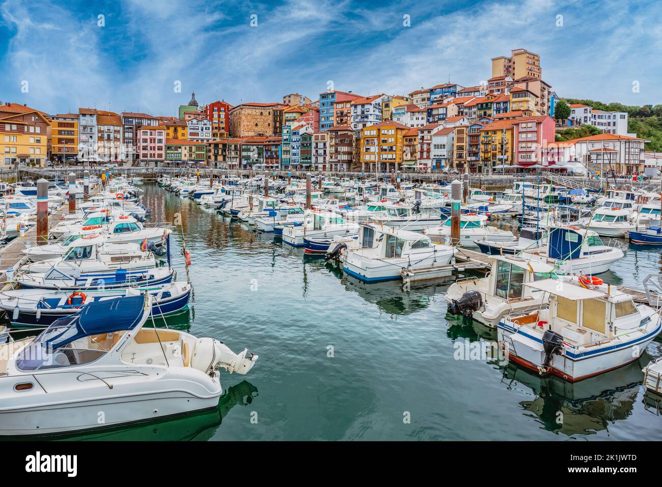 Bermeo, Spain. Picturesque small town on the coast of Cantabrian Sea ...