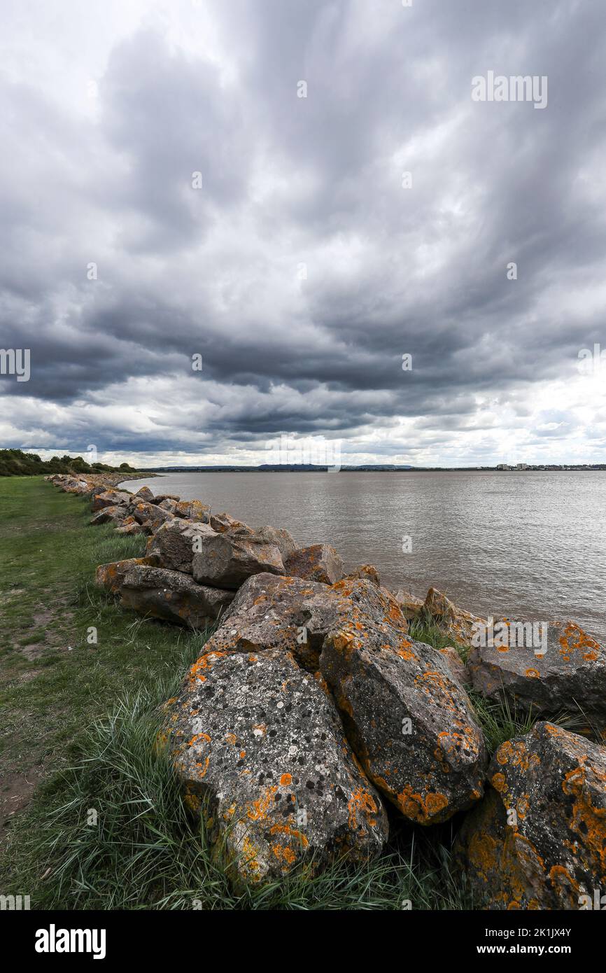 Tidal defences, Lydney Harbour, Lydney, Gloucestershire, GL15 4ER Stock ...